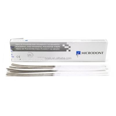 China 4mm*170mm MICRODONT Dental Abasive Polyester Finishing Polishing Strips 100pcs/Box for sale