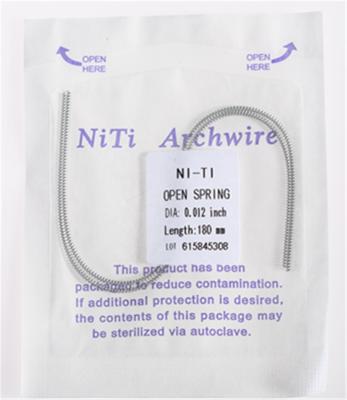 China Orthodontic Niti Open Coil Springs 0.75mm Size 1 Meter Length 3 Years Shelf Life and Suitable for Customer Requirements for sale