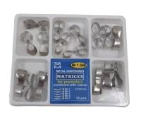China Premolars 1.540 Metal Contoured Matrices Combined with Clamp 16pcs CE Certified for sale