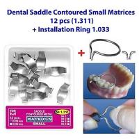 China 18pcs Dental Saddle Contoured Matrices Matrix Bands With Spring Clip MFDS Safety Standard Metal Material TOR VM TOP BM for sale