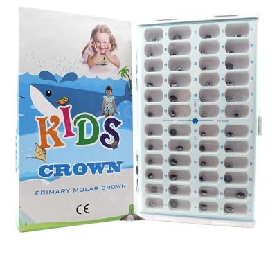 China Good Preformed Primary Molar Temporary Kit Stainless Steel Metal Material Dental Kids Crown 48sizes Shelf Life 2 years for sale
