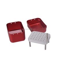 China Certification CCC 30 Holes Dental Endo Block Aluminum Burs Files Sterilization Box for Class II Instrument Classification for sale