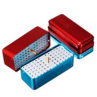 China Certification CCC 30 Holes Dental Endo Block Aluminum Burs Files Sterilization Box for Class II Instrument Classification for sale