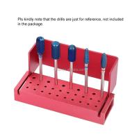 China Disinfection Diamond Dental Bur Holder Stand 30 Holes Medical Grade Aluminum for sale