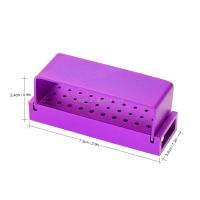 China Disinfection Diamond Dental Bur Holder Stand 30 Holes Medical Grade Aluminum for sale