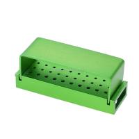China Disinfection Diamond Dental Bur Holder Stand 30 Holes Medical Grade Aluminum for sale