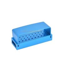 China Disinfection Diamond Dental Bur Holder Stand 30 Holes Medical Grade Aluminum for sale
