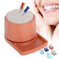 China Round Manual Dental Orthodontic Accessory Bur Block Holder Organizer Box Sterilizable for sale