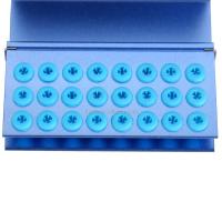 China Custom Orthodontic Accessory 24 Holes Dental Burs Holder With Silicone Block for sale