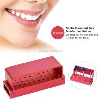 China Custom Orthodontic Accessory 24 Holes Dental Burs Holder With Silicone Block for sale