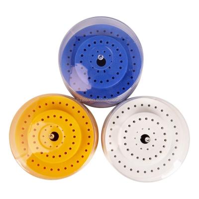 China 60 Holes Slots Round Dental Bur Box Organizer Block Holder 3 Colors OEM for sale
