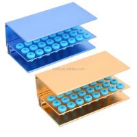 China 60 Holes Slots Round Dental Bur Box Organizer Block Holder 3 Colors OEM for sale