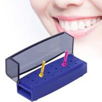 China 60 Holes Slots Round Dental Bur Box Organizer Block Holder 3 Colors OEM for sale