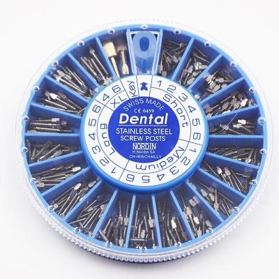 China Stainless Steel Titanium Orthodontic Accessory Dental Gold Plated Screw Posts Refill Kit for sale