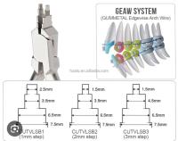 China Dental Geaw Step Plier Orthodontics RMO Forceps With Vertical Loop 1MM 2MM 3MM for sale