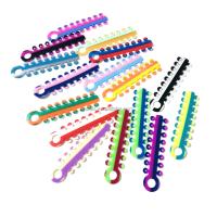 China Bicolor Latex Free Orthodontic Elastic Ligature Ties with 20 Sticks per Pack for Secure Archwire Engagement for sale