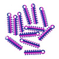 China Bicolor Latex Free Orthodontic Elastic Ligature Ties with 20 Sticks per Pack for Secure Archwire Engagement for sale