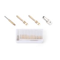 China MFDS Standard Teeth Dental Implant Supplies Tapered Screw Post Kit 24k Gold Plated for sale