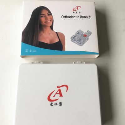 China Sapphire Roth MBT Edgewise Bracket 0.022 0.018 No Hook 3 WH 345 WH For Orthodontic Treatment for sale