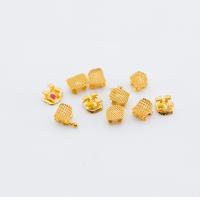 China Gold Plated Orthodontic Bracket Roth/MBT/Edgewise 0.022/0.018 Slot With/Without Hook Laser Mark/No Laser Mark for sale