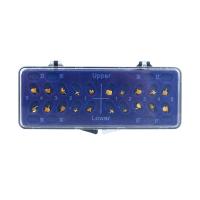 China Gold Plated Orthodontic Bracket Roth/MBT/Edgewise 0.022/0.018 Slot With/Without Hook Laser Mark/No Laser Mark for sale
