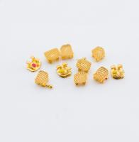 China Gold Plated Orthodontic Bracket Roth/MBT/Edgewise 0.022/0.018 Slot With/Without Hook Laser Mark/No Laser Mark for sale
