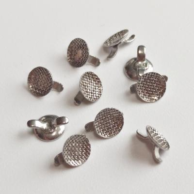 China Round Bondable Lingual Button  W/ Small Cleat Mesh Base for sale