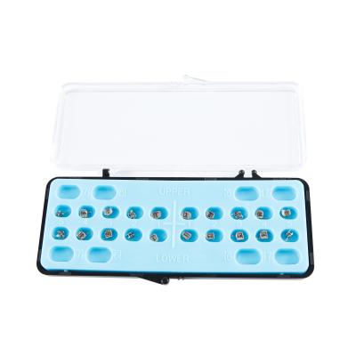 China MIM Mesh Base Mini Roth MBT Bracket 0.022 0.018 No Hook 3 WH 345 WH Laser Mark No Laser Mark Orthodontic for sale