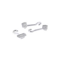 China Orthodontic Sliding Crimpable Hook Rectangular Base 4.5mm 5.3mm Size 10 Pcs Per Pack for sale