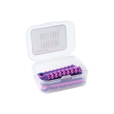 China Bicolor Ligature Tie Orthodontic Elastic 20sticks/pk 16pcs/stick 20 Available For Dental Braces for sale