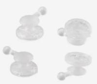 China Ceramic Clear Lingual Buttons with Hook 10 pcs/pk for sale