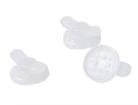 China Ceramic Clear Lingual Buttons with Small Cleat 10 pcs/pack for sale
