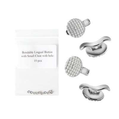 China Stainless Steel Lingual Button with Small Cleat 10 pcs/pk for sale