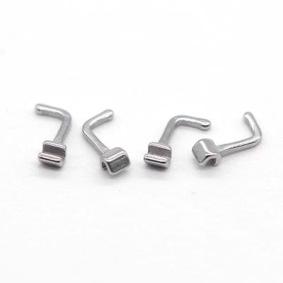 China Crimpable Orthodontic Hook with 90 Degree Bending Left and Right Configuration 10 pcs/pk for Elastic Chains for sale