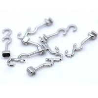 China Long Curved Crimpable Hook Left Right 10 pcs/pk 7mm Common 4.5mm 5.3mm for sale