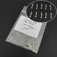 China Long Curved Crimpable Hook Left Right 10 pcs/pk 7mm Common 4.5mm 5.3mm for sale