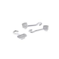China Bondable Sliding Crimpable Hook Rectangular Base 4.5 5.3mm 10 pcs pk Orthodontic Bracket for sale