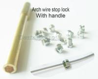 China Stop Locks With Hook Orthodontic Security Locks Long Short Size for Dental Braces for sale