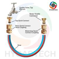 China Brass Quick Connect Water Hose Fittings Tap Connector & Nozzle Adaptor Set for sale