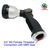 China Metal 8 Modes Hose Multi Purpose Spray Nozzle W/ Thumb Control for sale