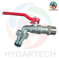 China Italy Brass Ball Bibcock Garden Tap W/ Quick Click Connector for sale