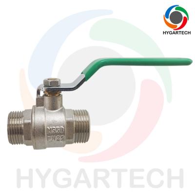 China Brass Ball Valve W/ Male Thread Ends Lever Steel Handle for sale