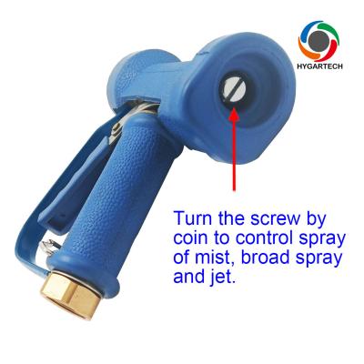 China Hot Water Cleaning Made Simple with Brass Blue Washing Gun Maximum Temperature 140°F and Beyond for sale