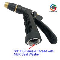 China Metal Garden Hose Nozzle Black Gun With Rear Trigger Control for sale
