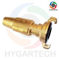 China Brass Garden Hose Spray Nozzle With Coupling Connector for sale