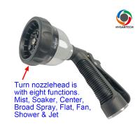 China Metal 8-Pattern Garden Hose Nozzle With Rear-Trigger Control for sale