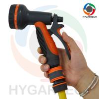 China Garden 8 Function Spray Nozzle with Click Quick Connect Coupling and Hose  Connector ,Gardening and Horticulture for sale