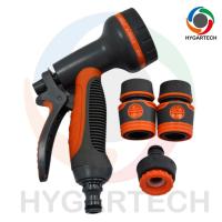China Garden 8 Function Spray Nozzle with Click Quick Connect Coupling and Hose  Connector ,Gardening and Horticulture for sale