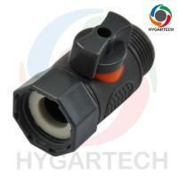 China Plastic Garden Ball Valve BSP Male X Female Threaded End 3/4'' Connector  For Gardening And Car Washing Use for sale