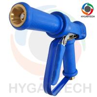 China Brass Industrial Blue Water Gun Hot Water Use With Extension Tube Nozzle And Safety Loop Wash Down Cleaning for sale